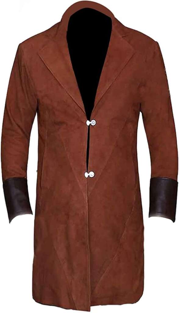 Men's Firefly Malcolm Reynolds Suede Leather Trench Coat Costume ...